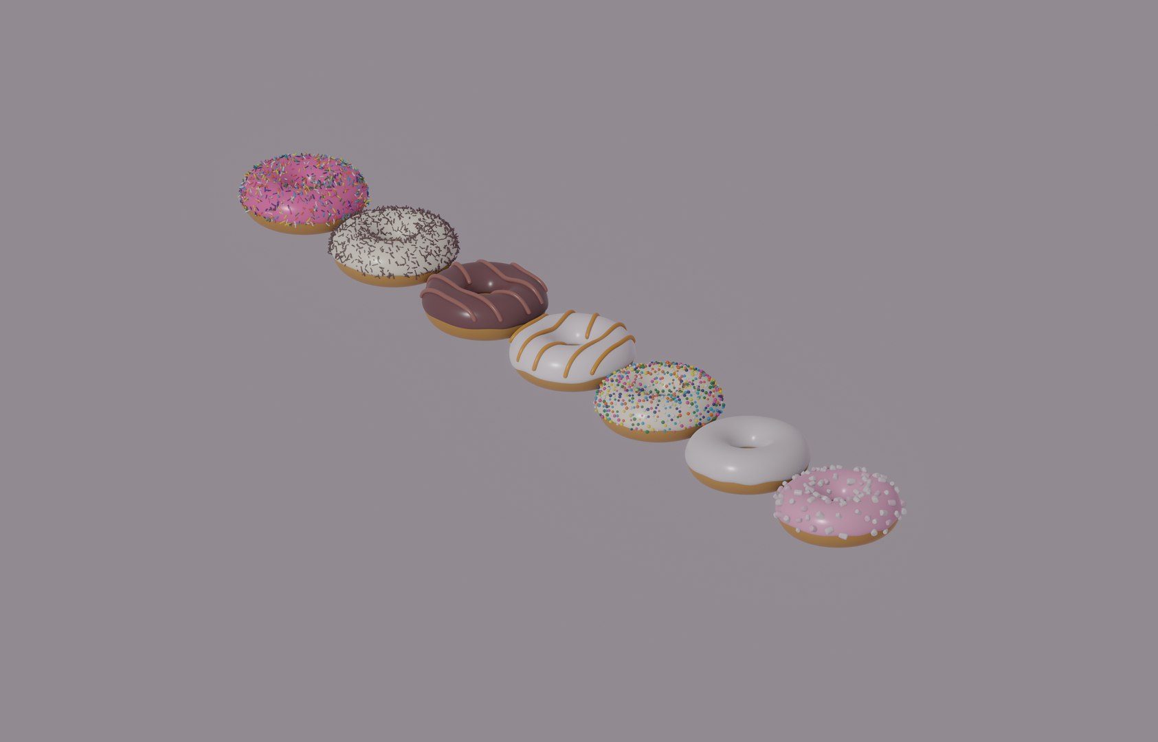 3D Doughnuts Model - TurboSquid 2058105
