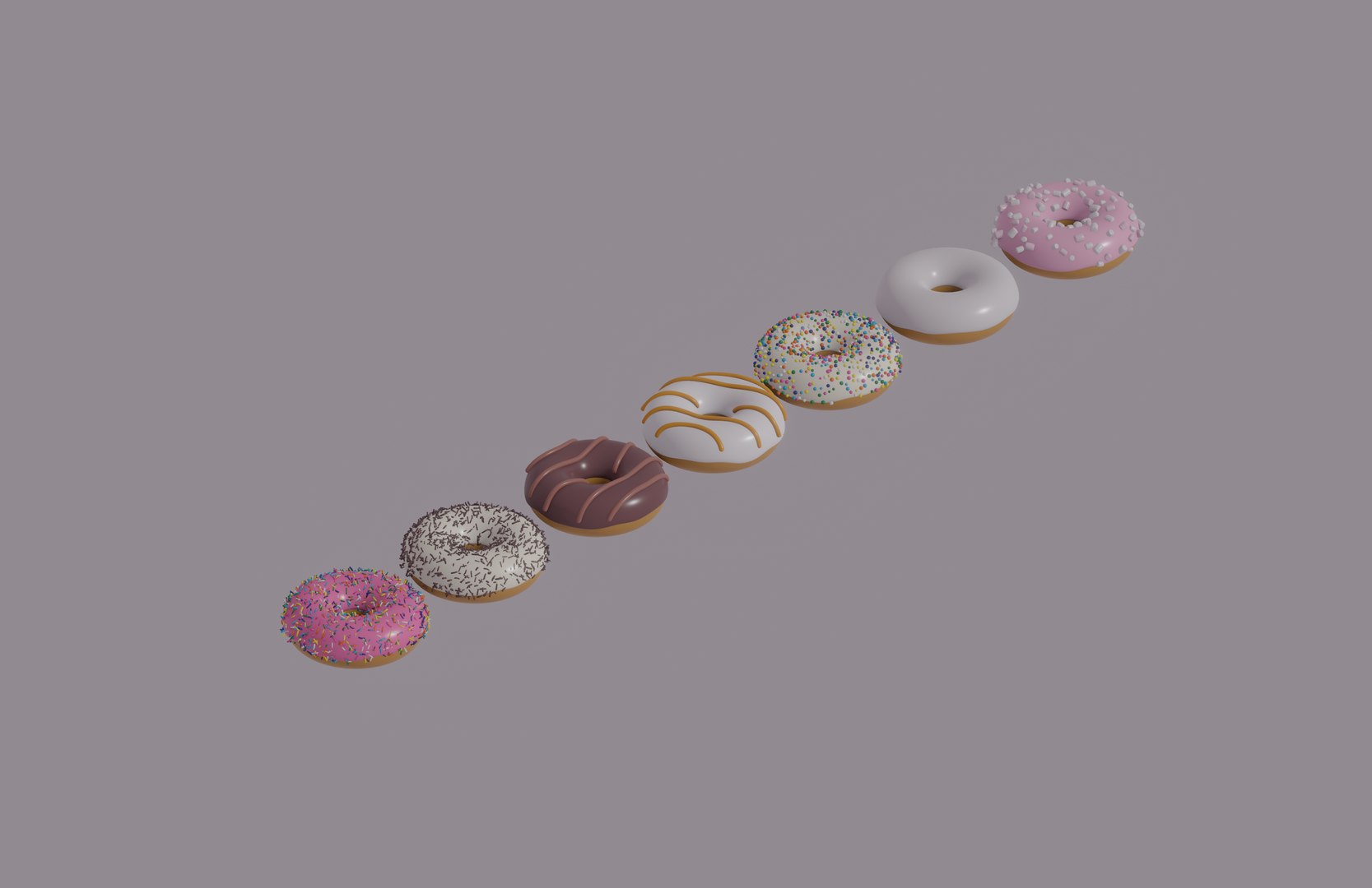 3D Doughnuts Model - TurboSquid 2058105