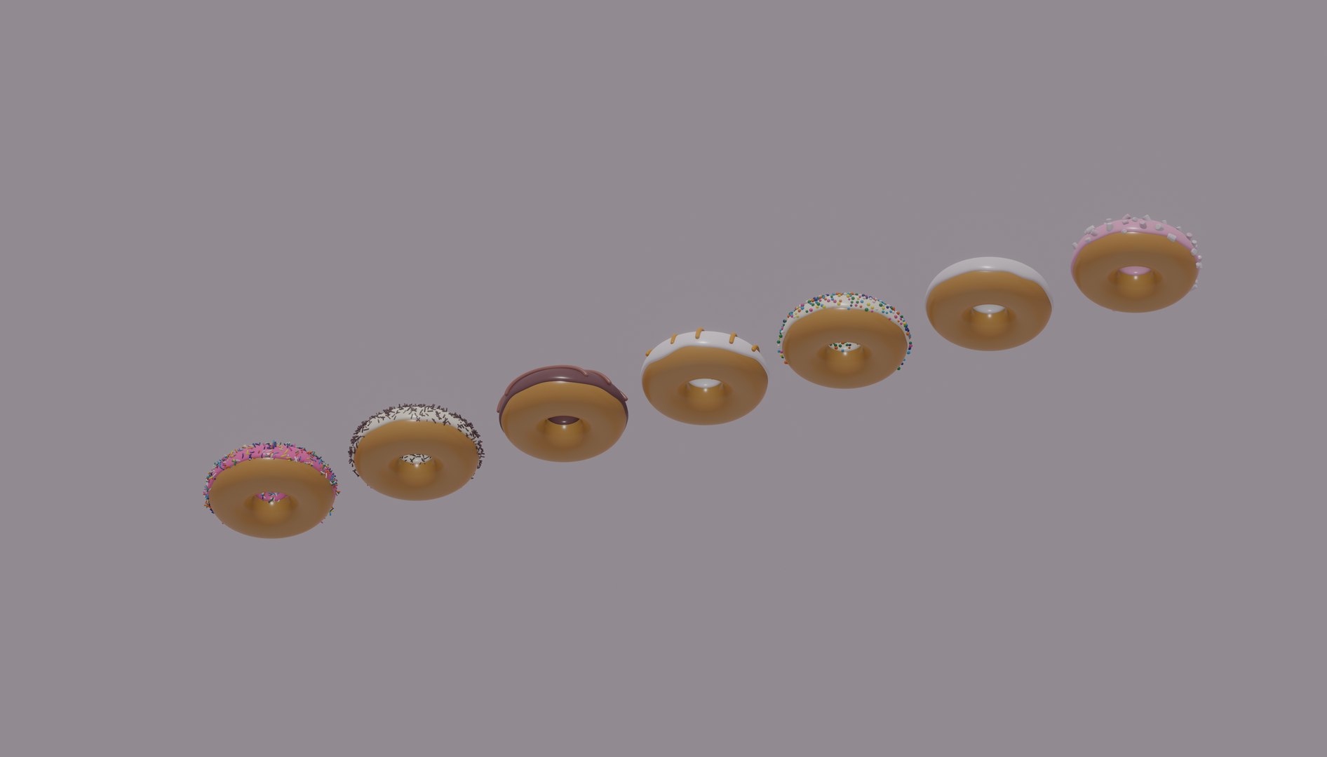 3D Doughnuts Model - TurboSquid 2058105