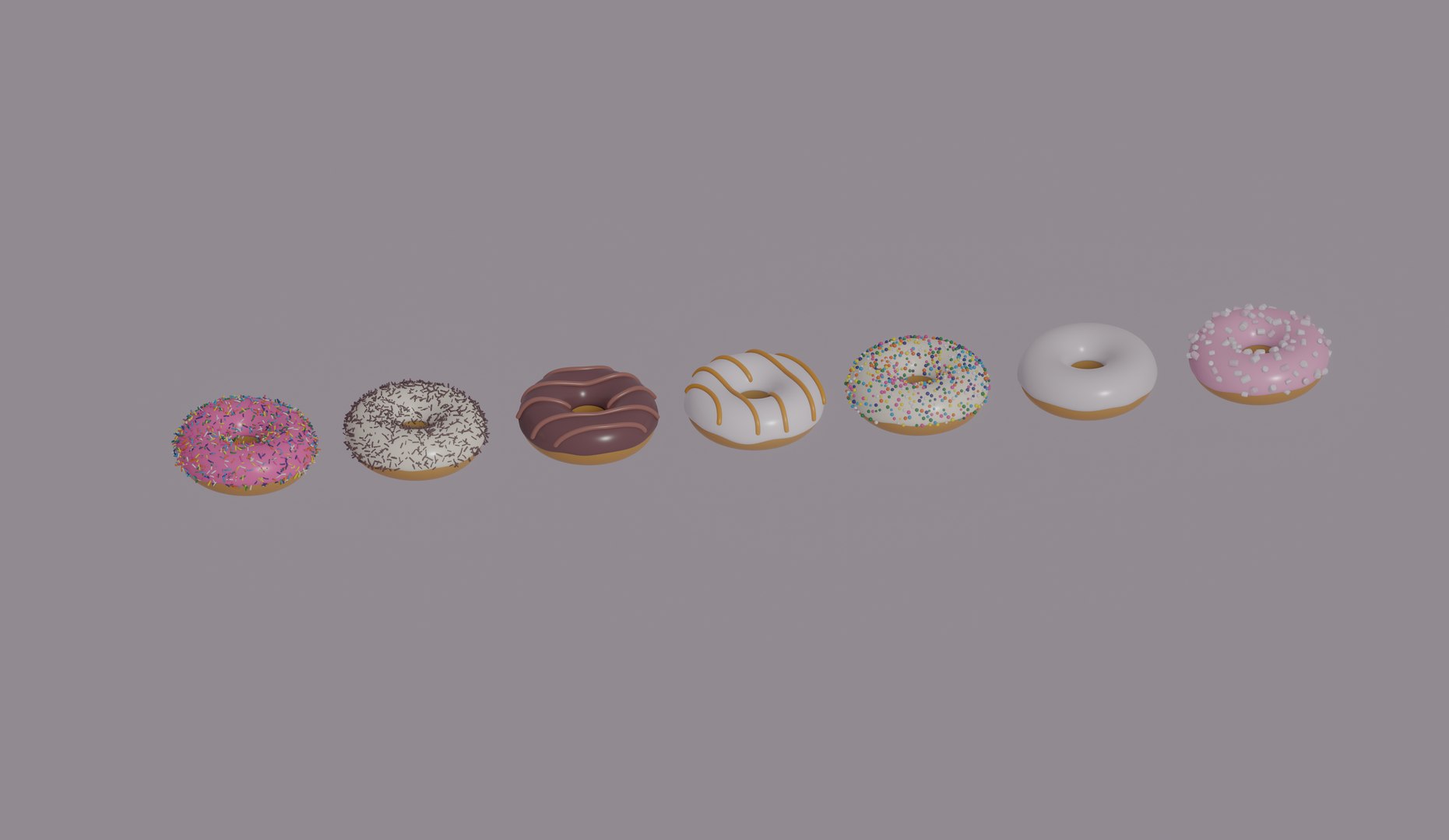 3D Doughnuts Model - TurboSquid 2058105