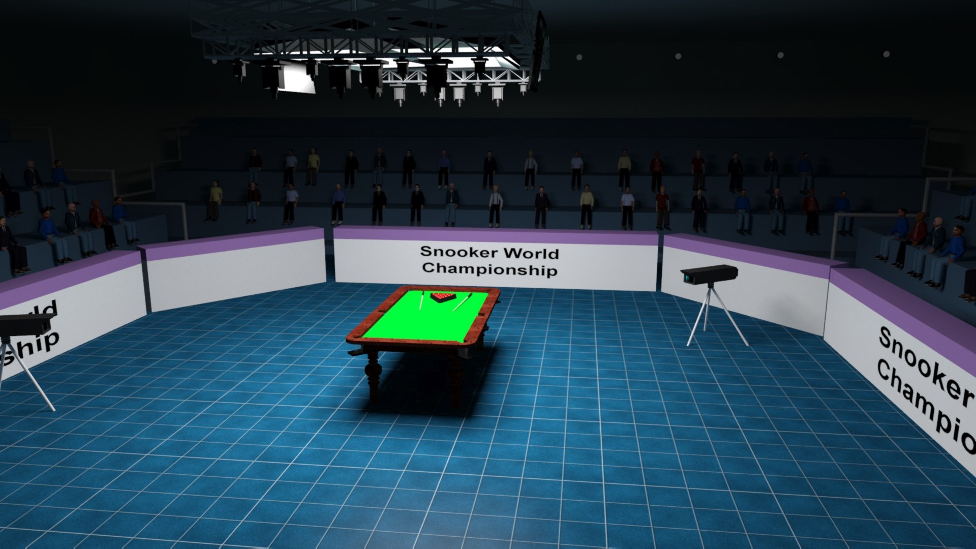 3D Model Snooker Arena With Spectators - TurboSquid 2186145