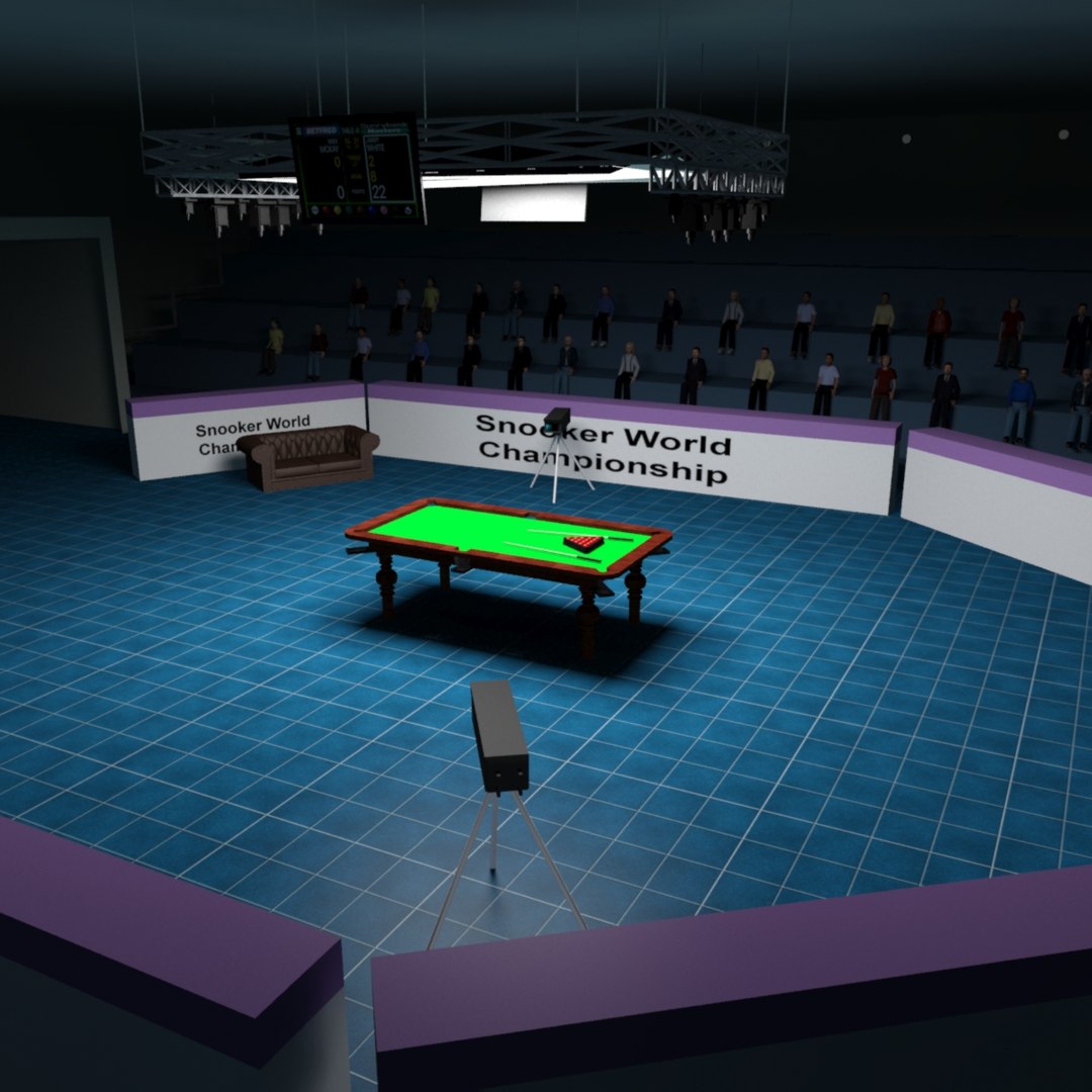 3D Model Snooker Arena With Spectators - TurboSquid 2186145