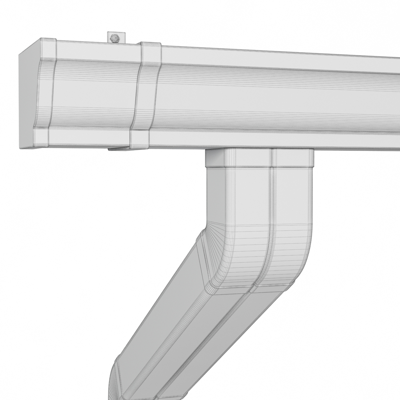 3d gutters rain water model