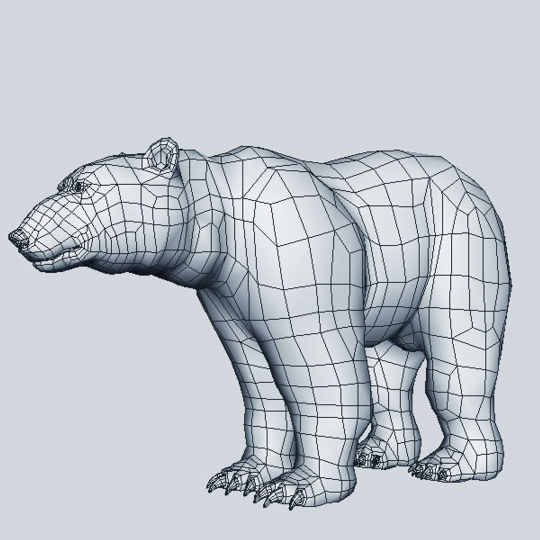 3d polar bear model