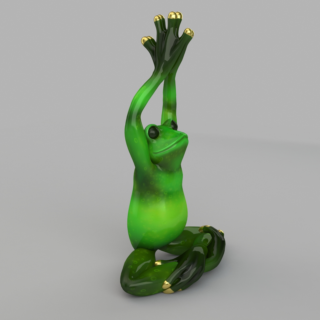 3d model frog statuette