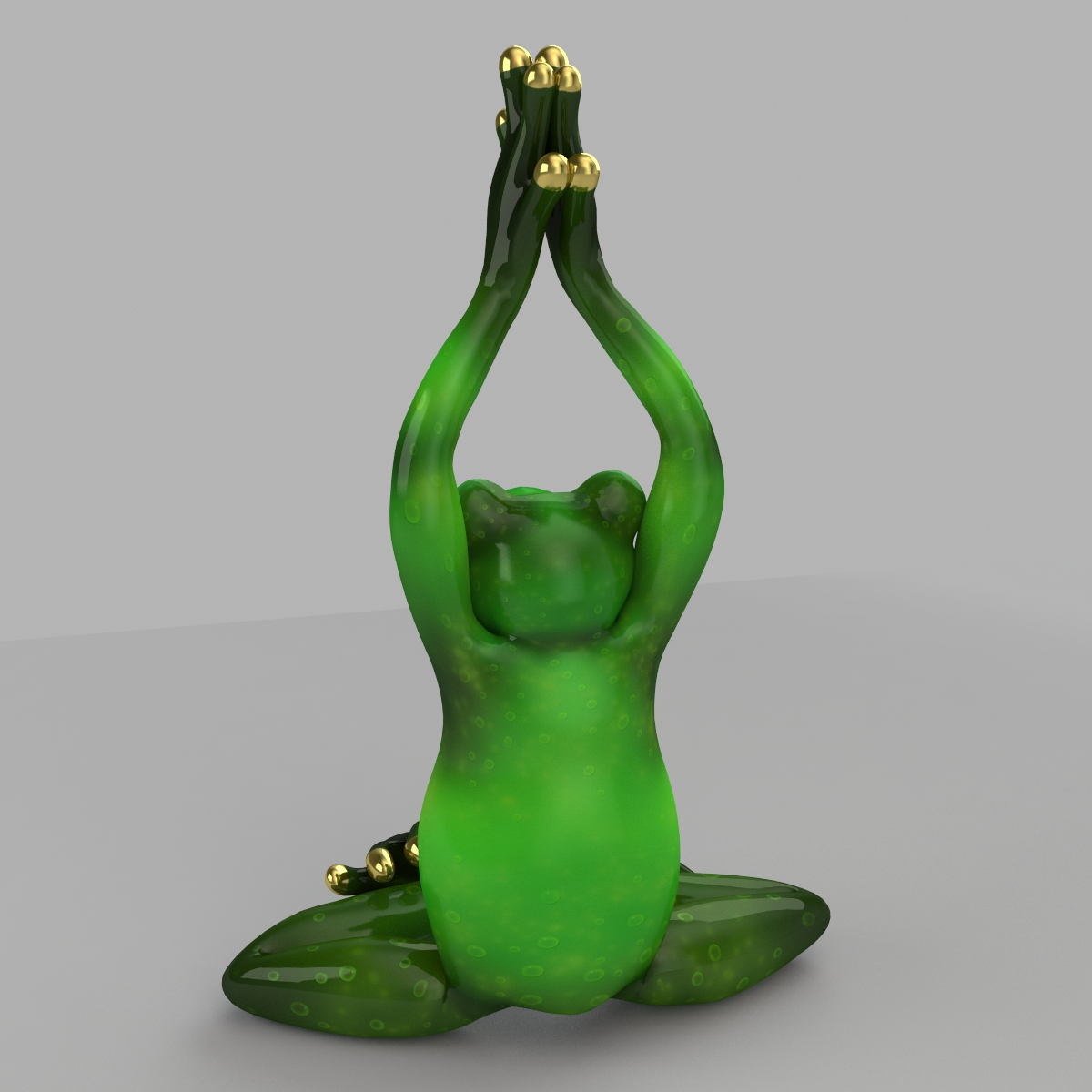 3d model frog statuette