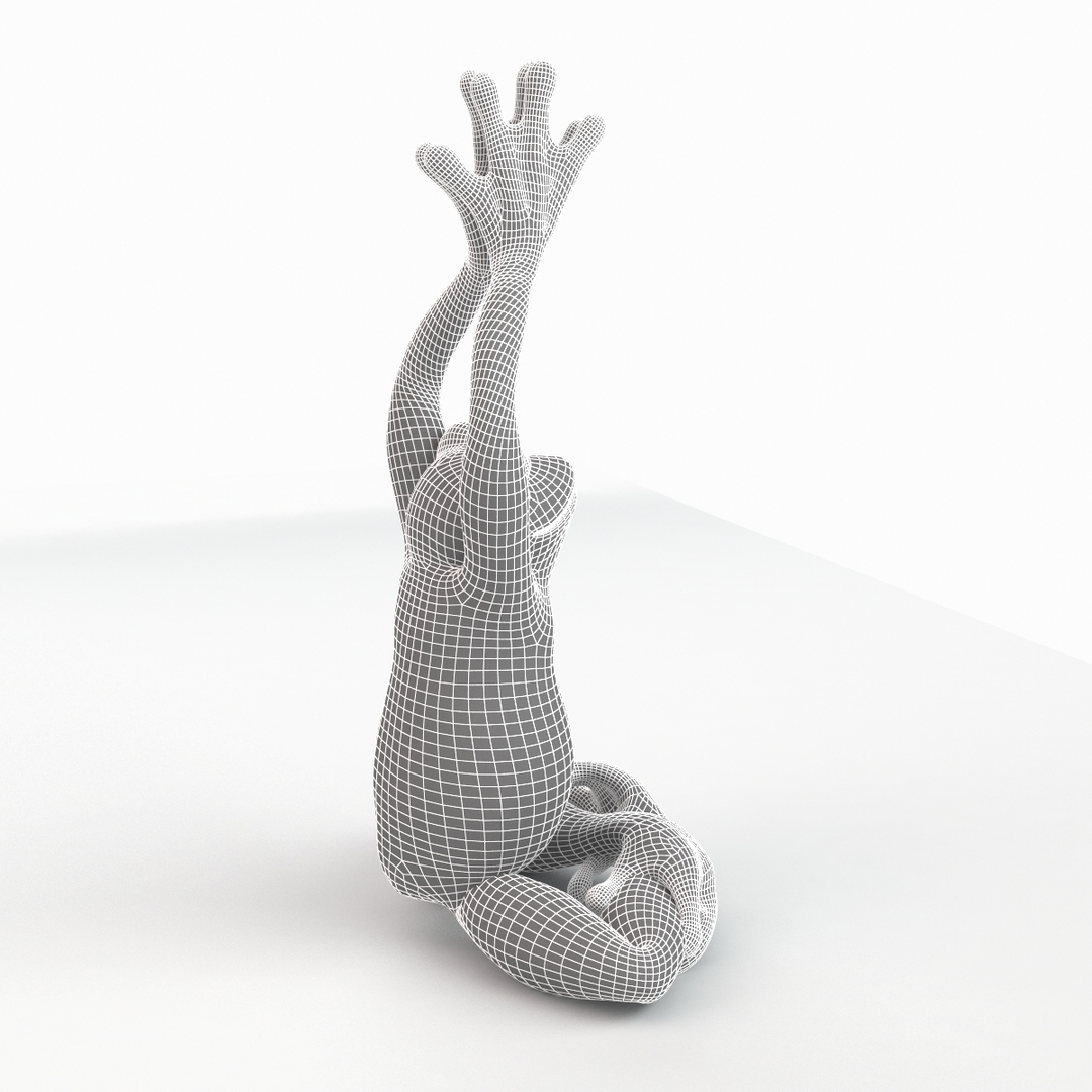 3d model frog statuette