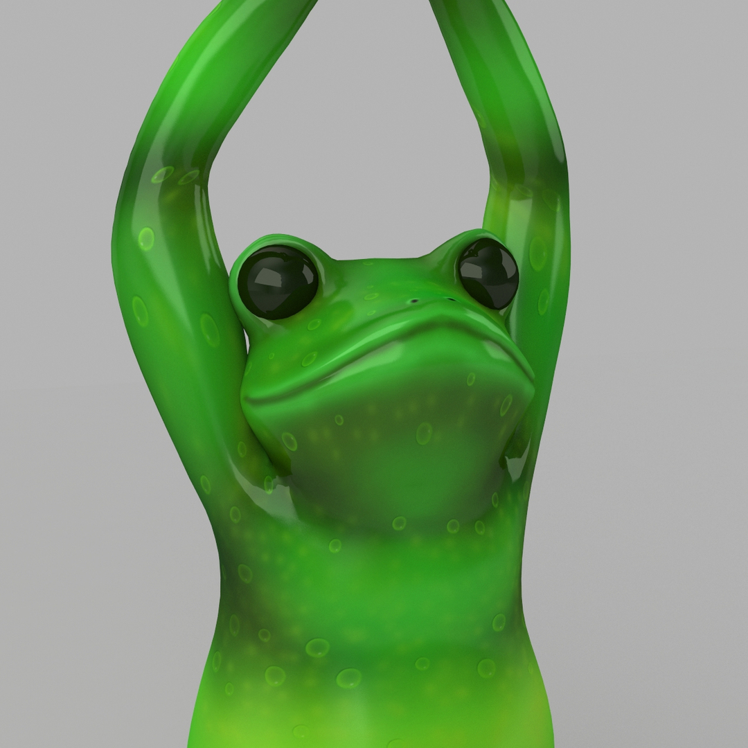 3d model frog statuette
