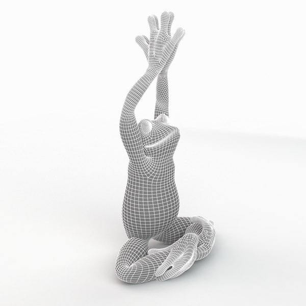 3d model frog statuette