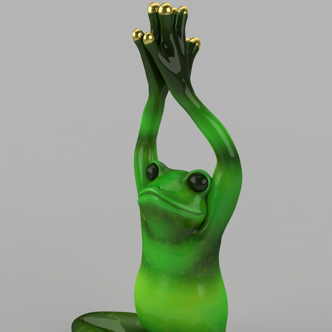 3d model frog statuette