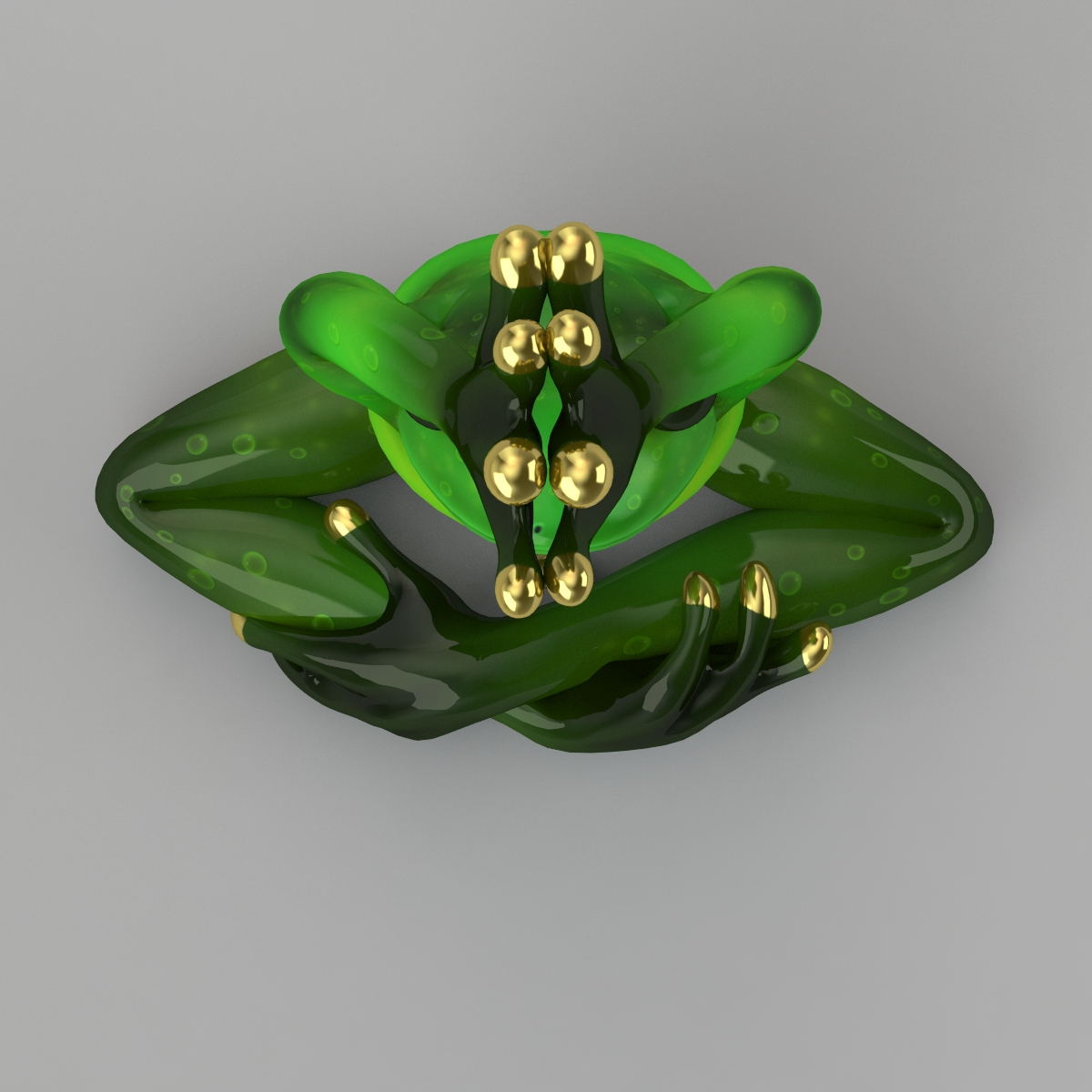 3d model frog statuette