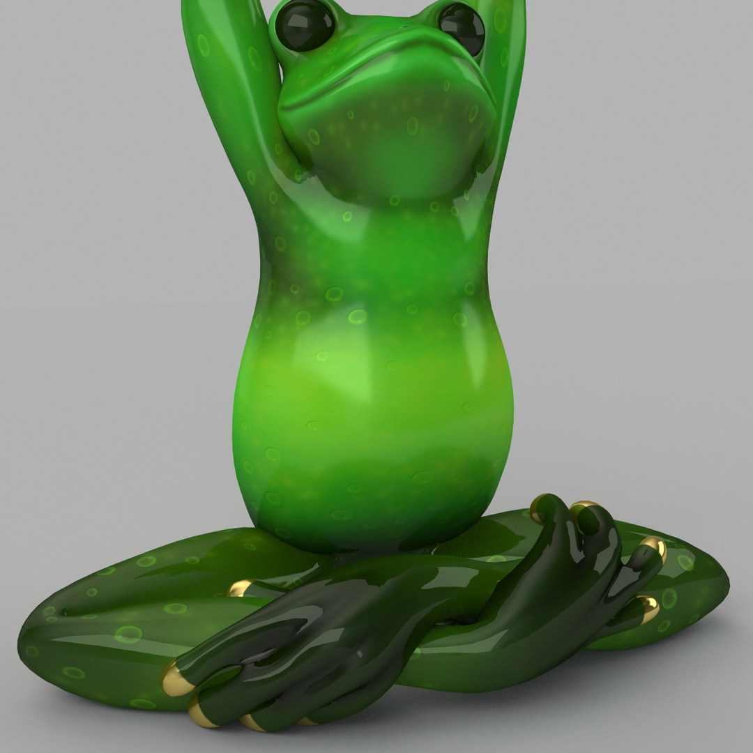 3d model frog statuette