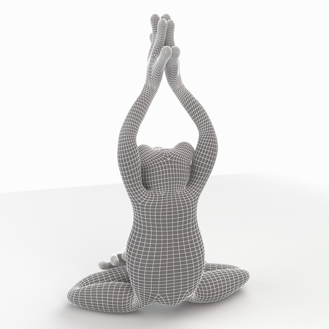3d model frog statuette