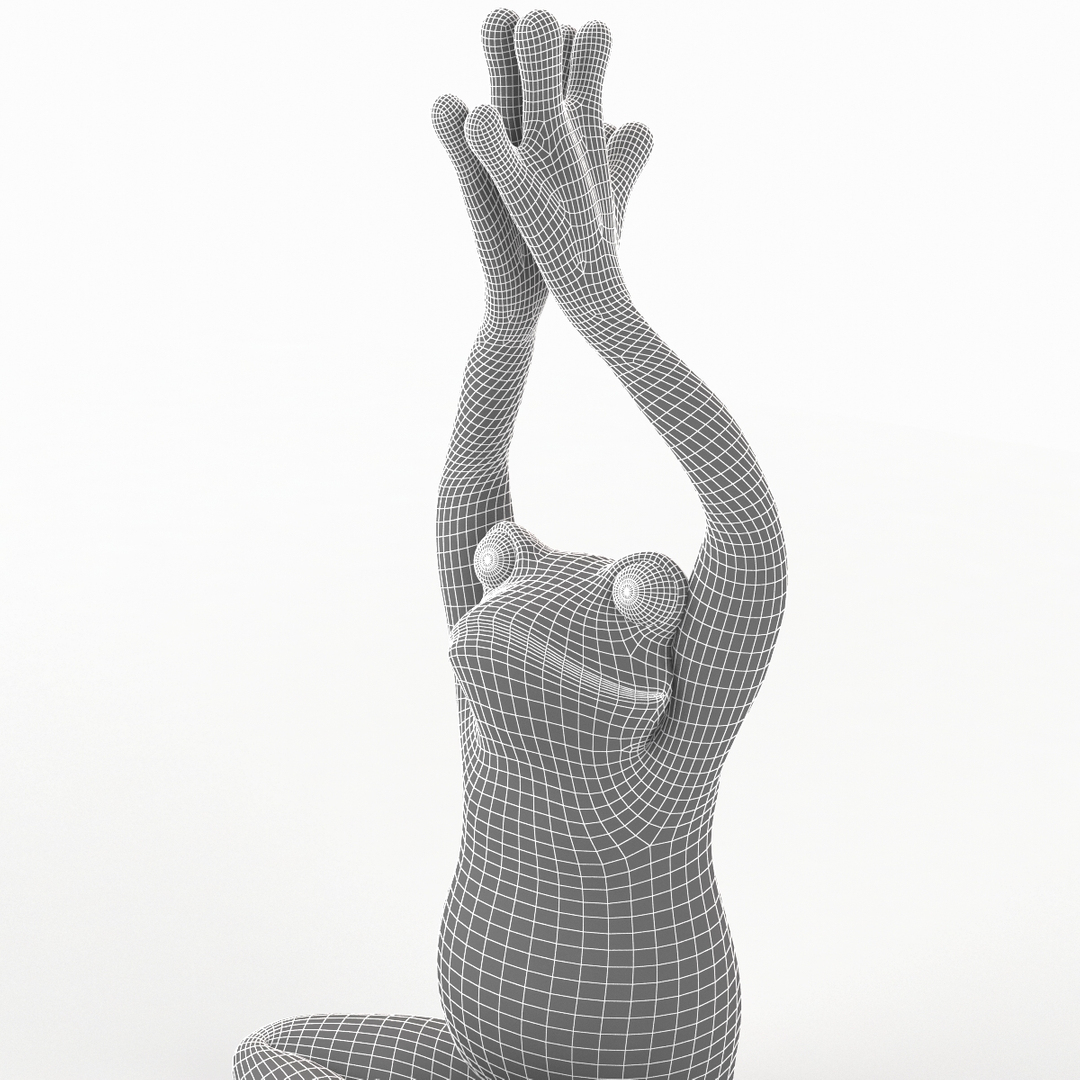 3d model frog statuette