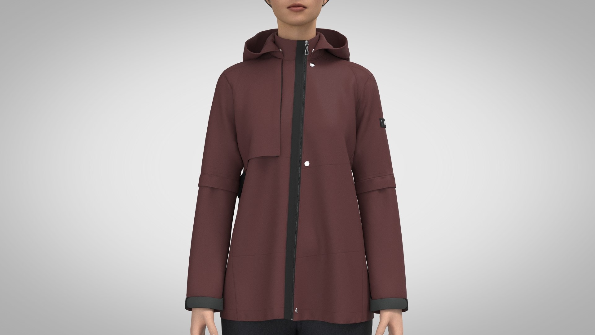 3D Women Techwear Jacket Outfit - TurboSquid 2105163