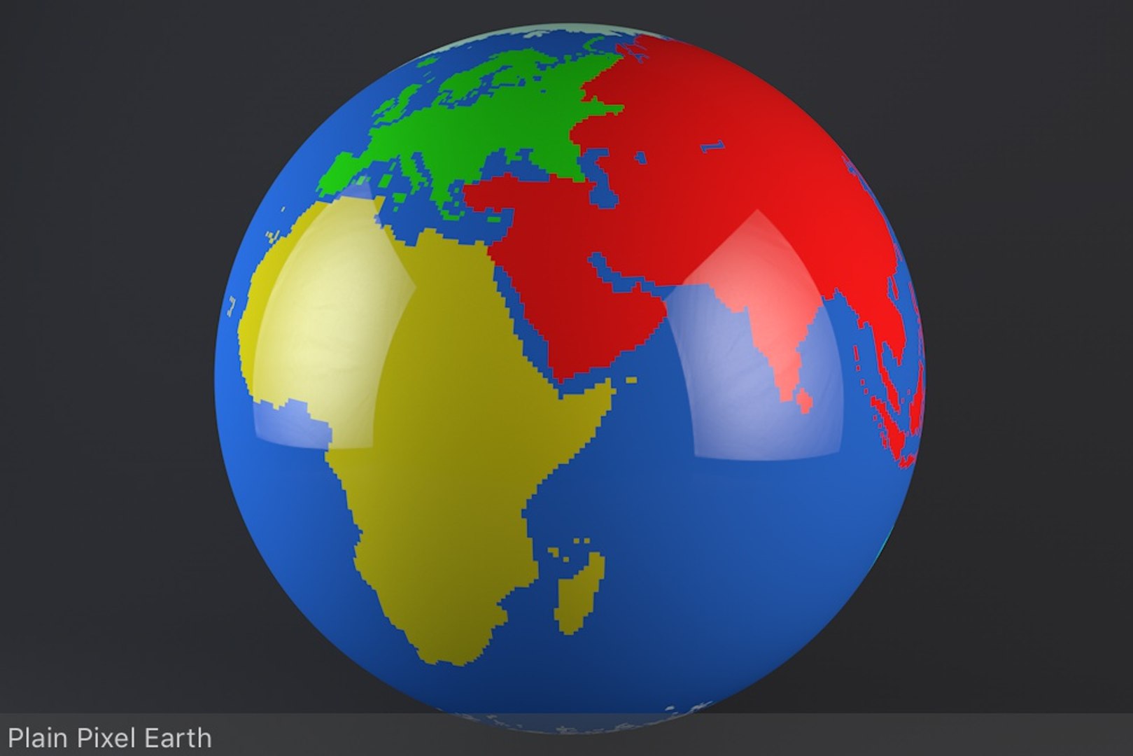 3ds modern pixel earth