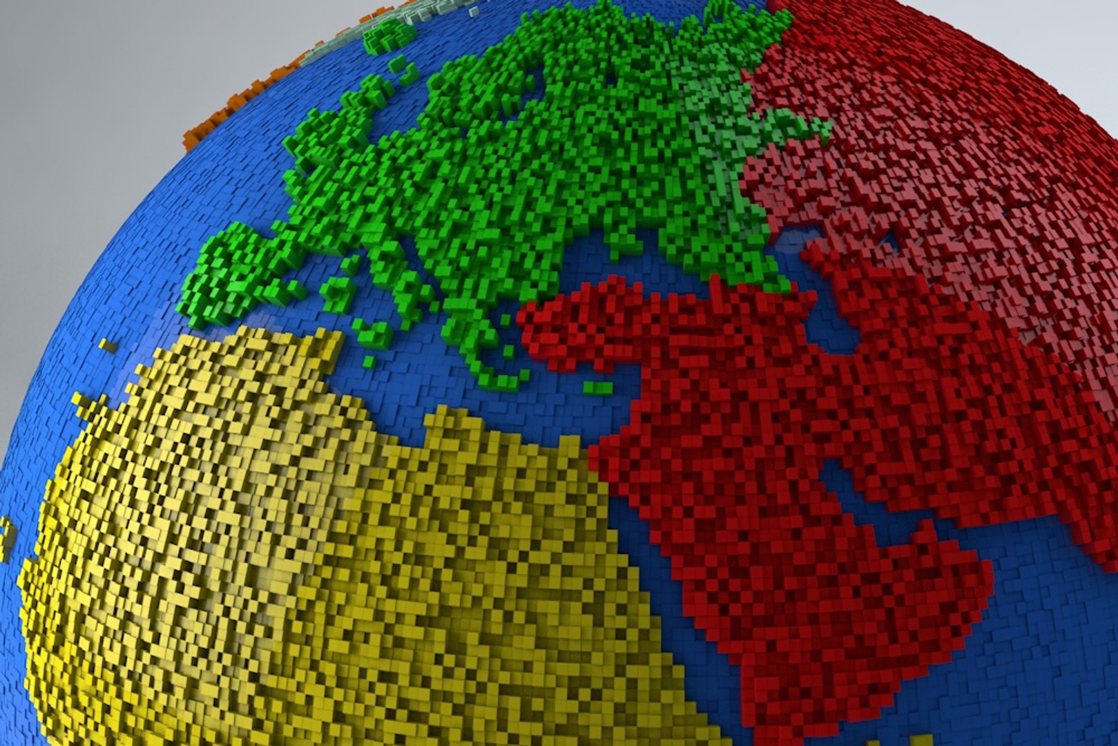 3ds modern pixel earth