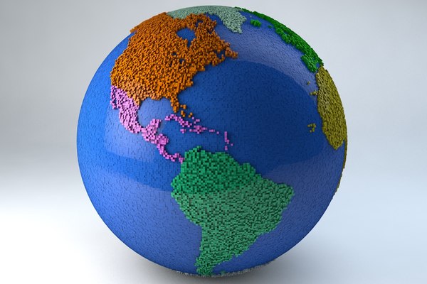 3d c4d earth water landmass