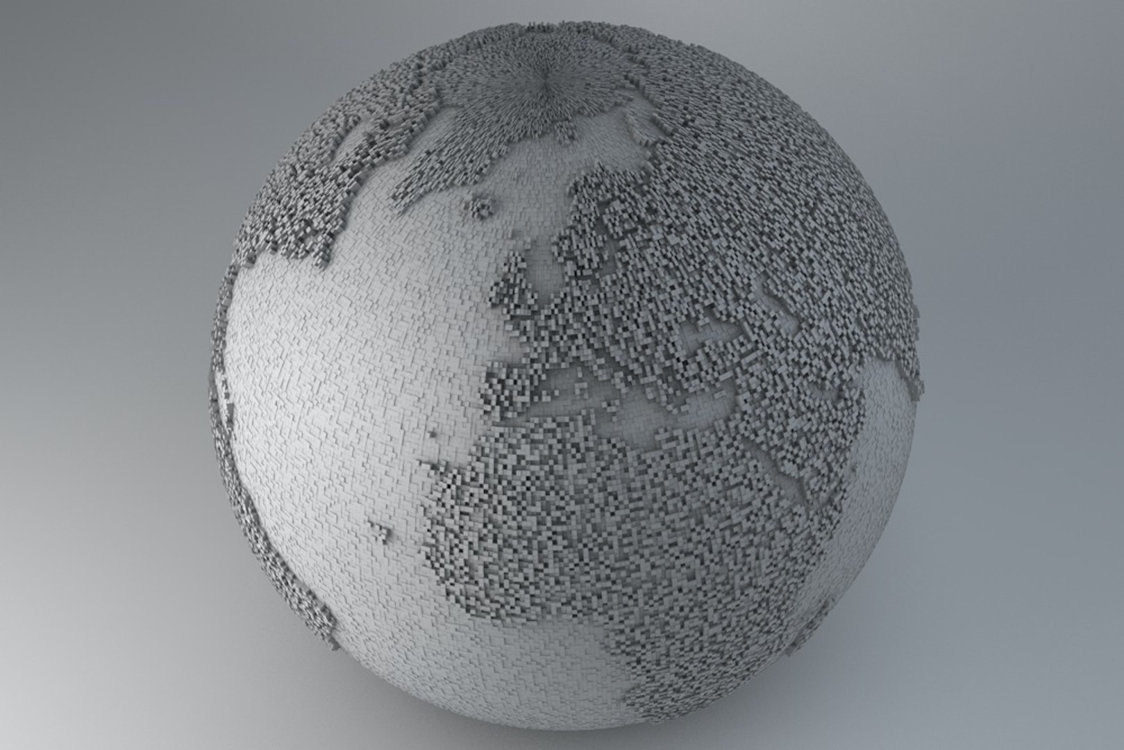 3ds modern pixel earth