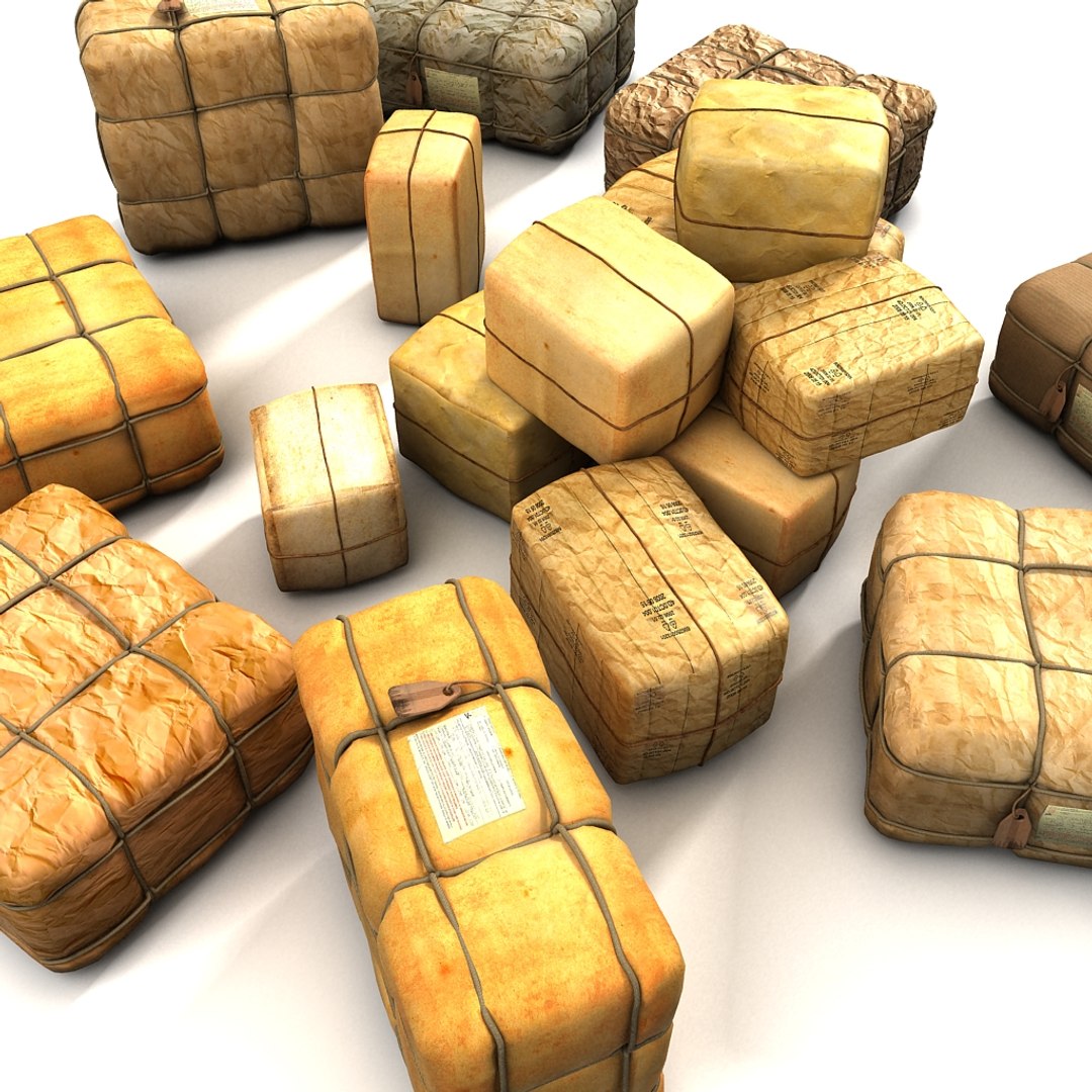 Old Post Package 3d Obj