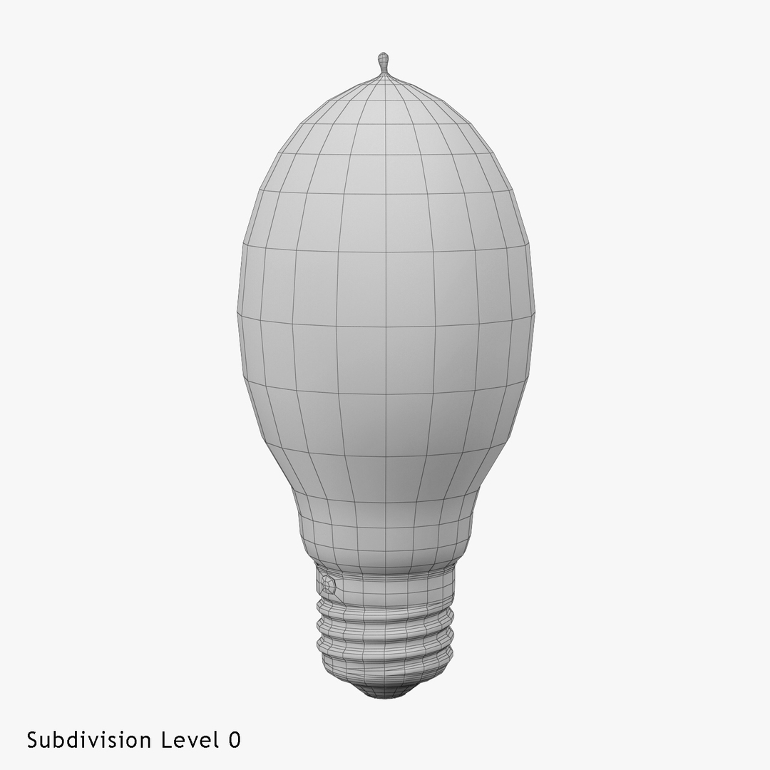 3d Vintage Elliptic-shaped Edison Light Bulb Model
