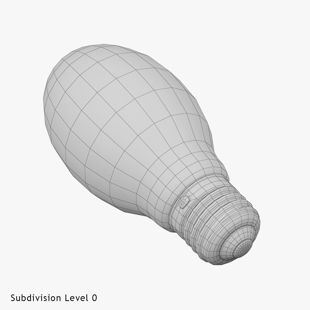 3d Vintage Elliptic-shaped Edison Light Bulb Model