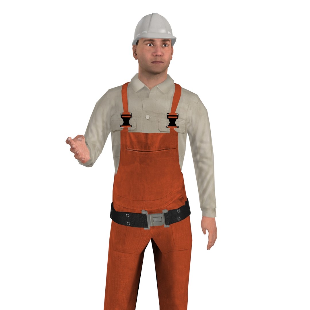 3d Rigged Worker Man