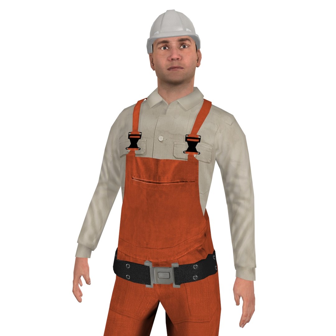 3d Rigged Worker Man