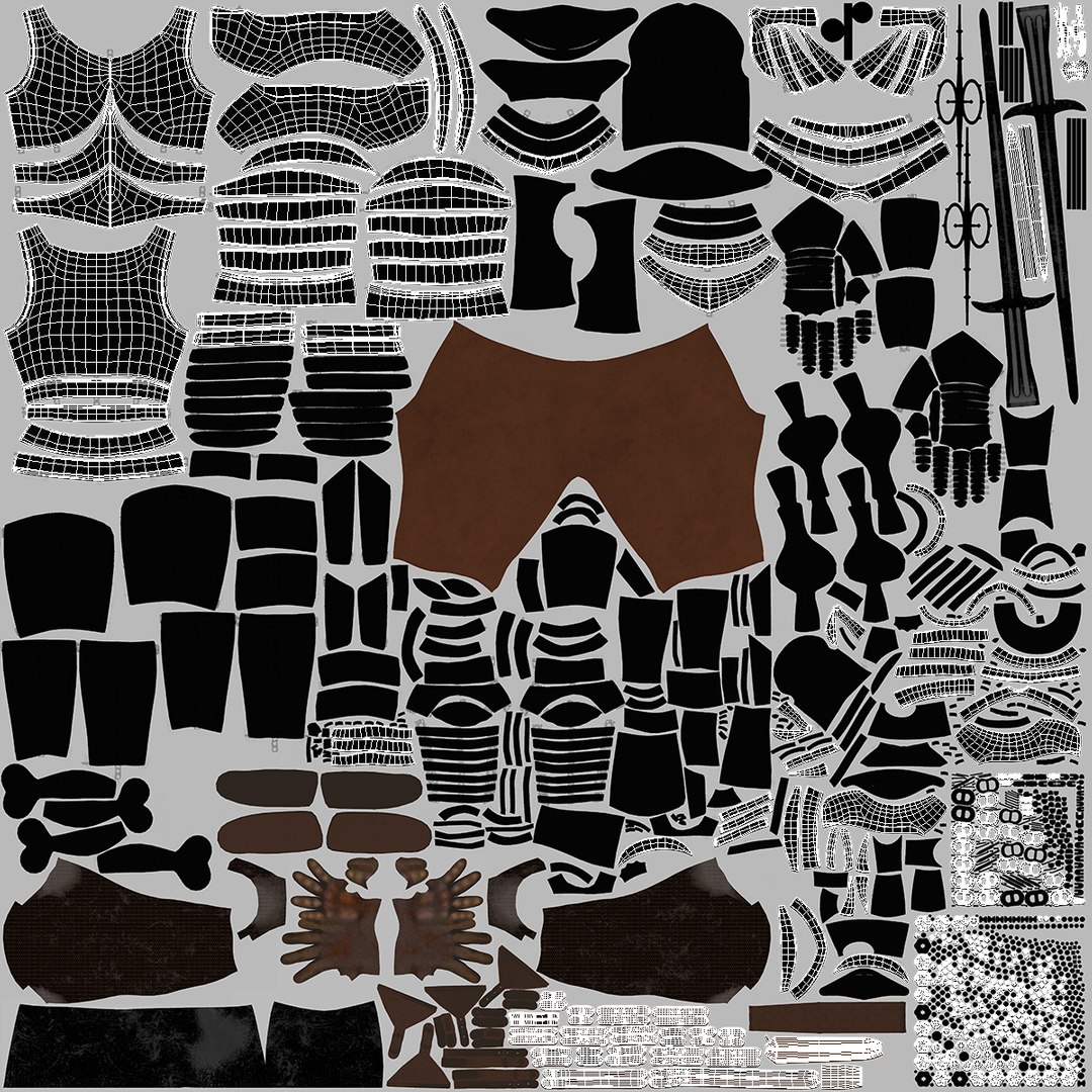 3D model Medieval Knight Black Gold Chest Armor - TurboSquid 1832666