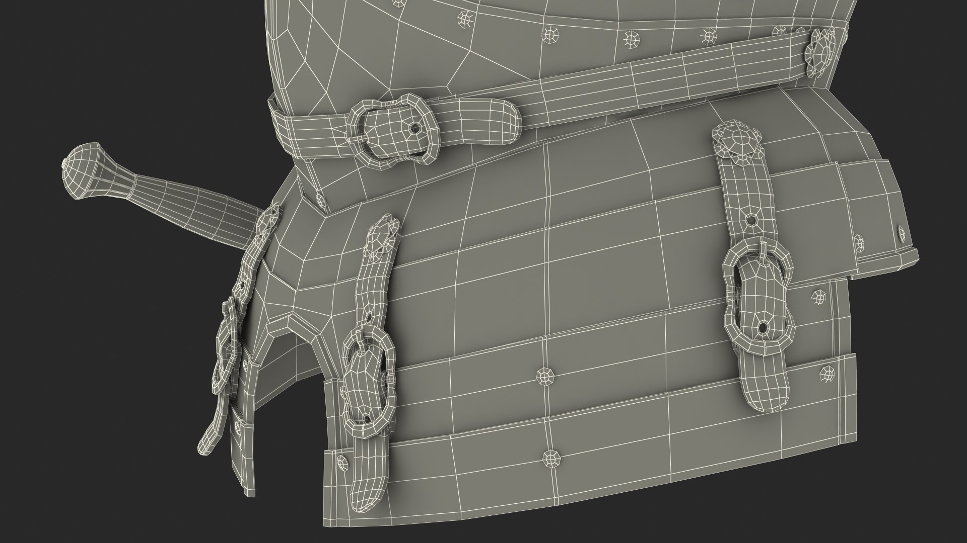 3D model Medieval Knight Black Gold Chest Armor - TurboSquid 1832666