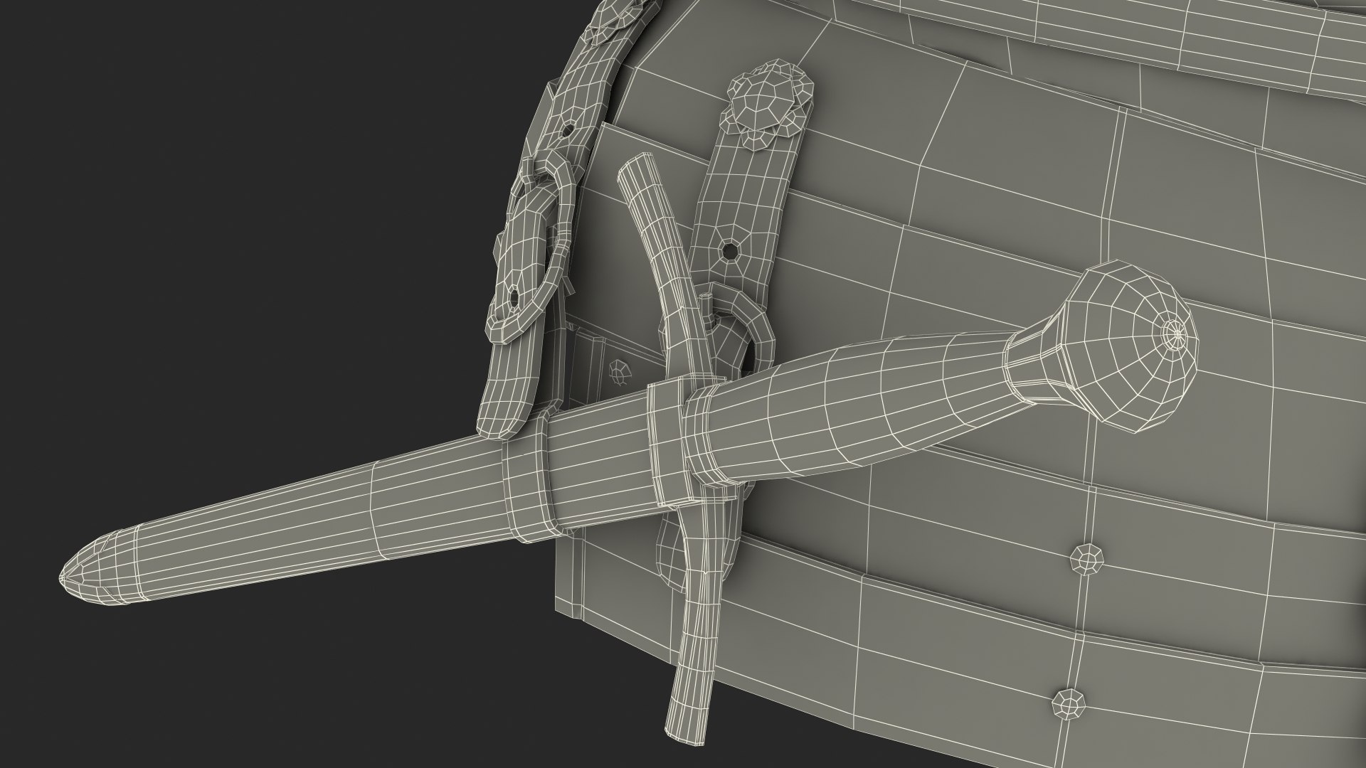 3D model Medieval Knight Black Gold Chest Armor - TurboSquid 1832666