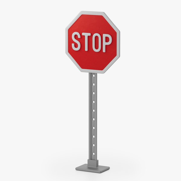 modelo 3d Stop Sign - Claymation Style - TurboSquid 2108050