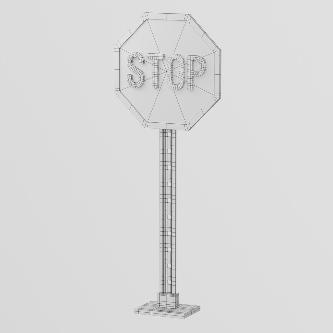 3D Stop Sign - Claymation Style Model - TurboSquid 2108050