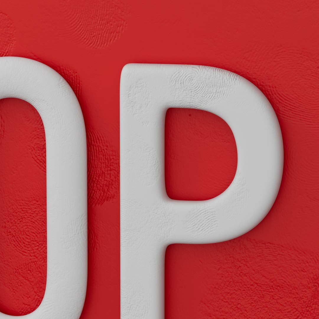 3D Stop Sign - Claymation Style Model - TurboSquid 2108050