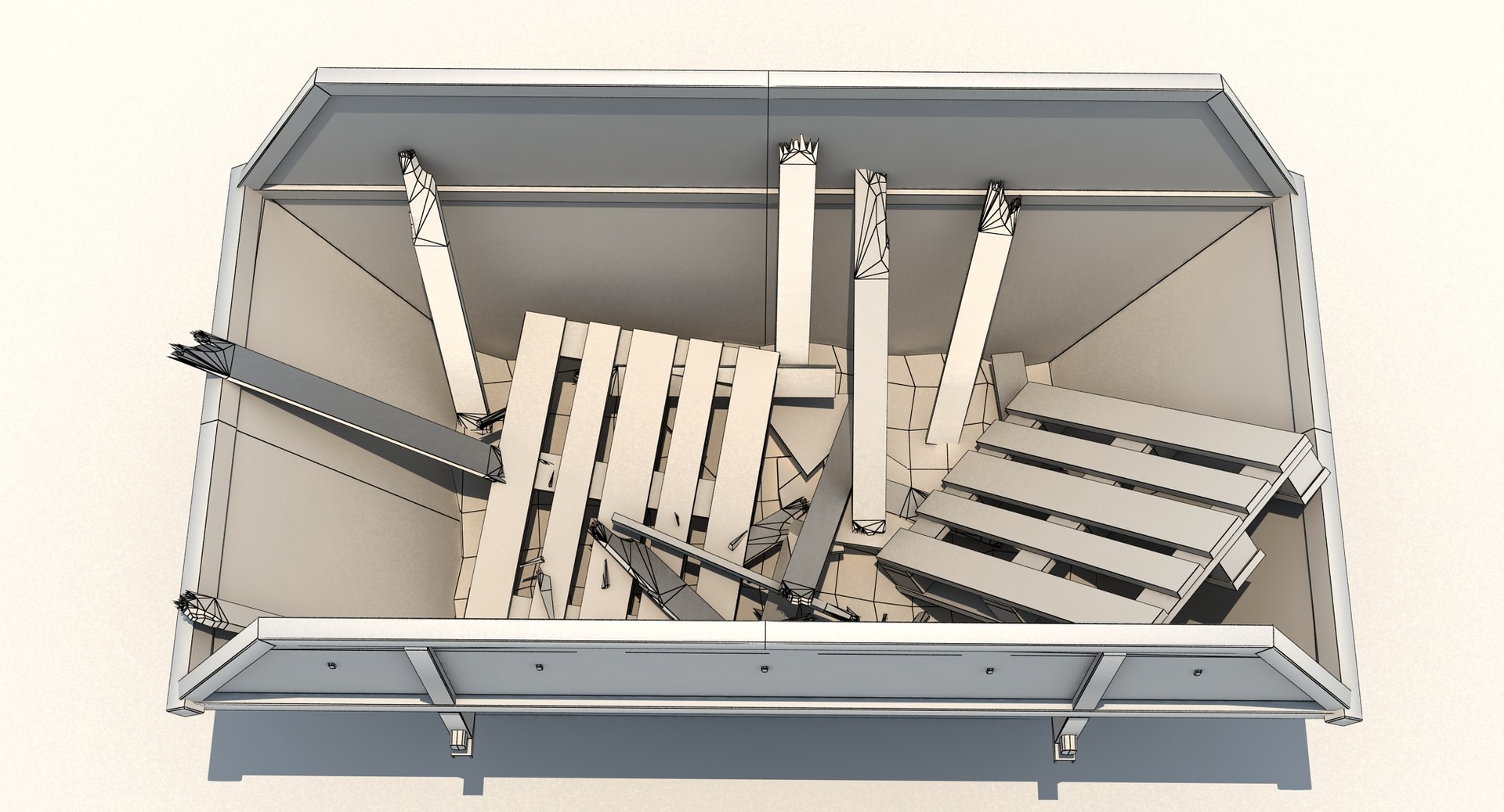 Skip Dumpster Container 3d Model