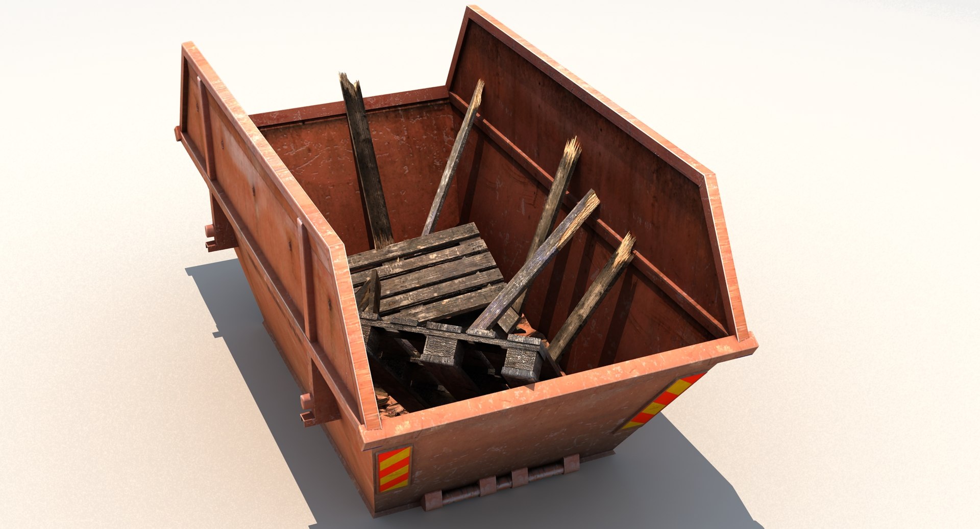 Skip Dumpster Container 3d Model