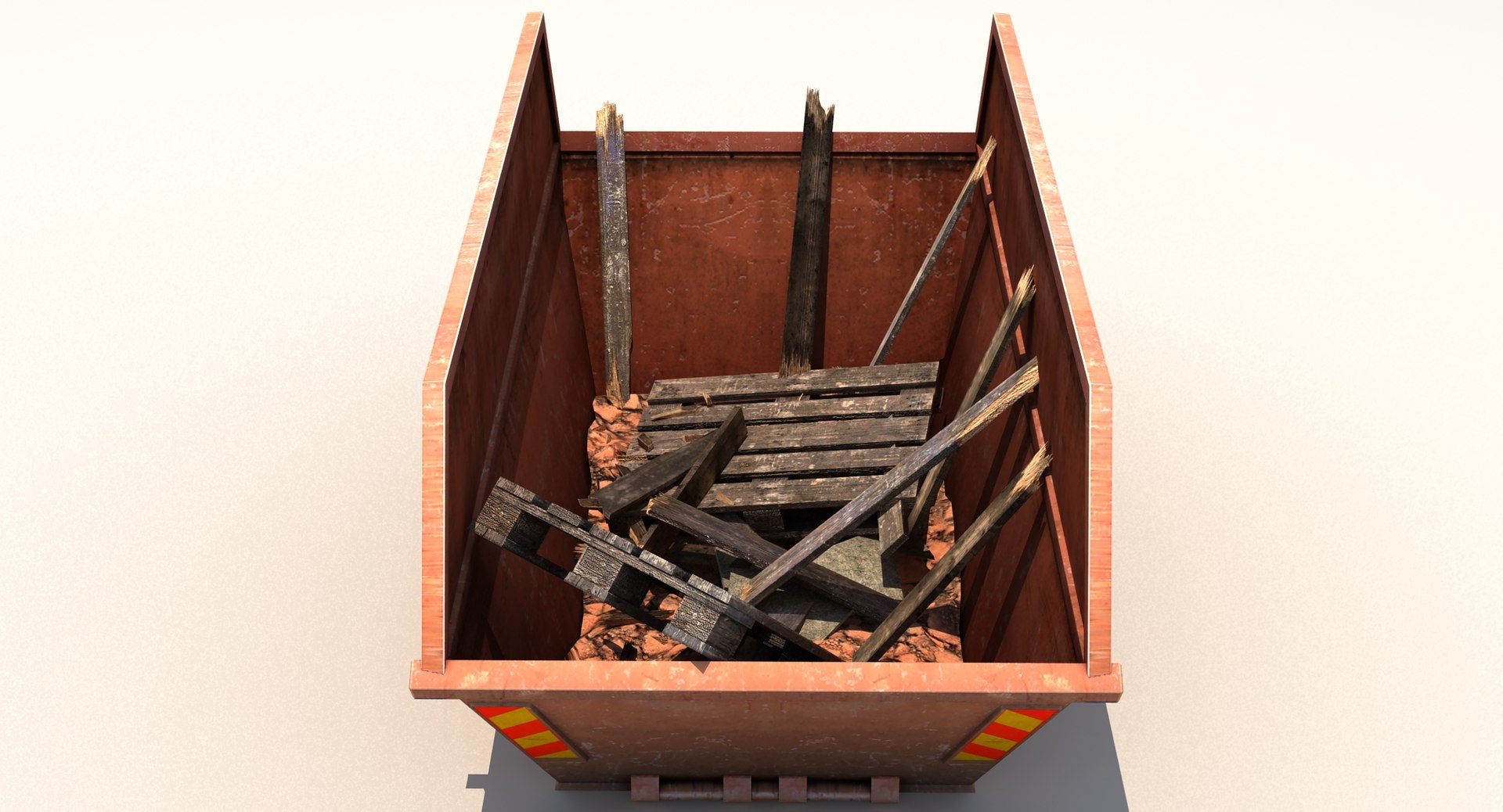 Skip Dumpster Container 3d Model