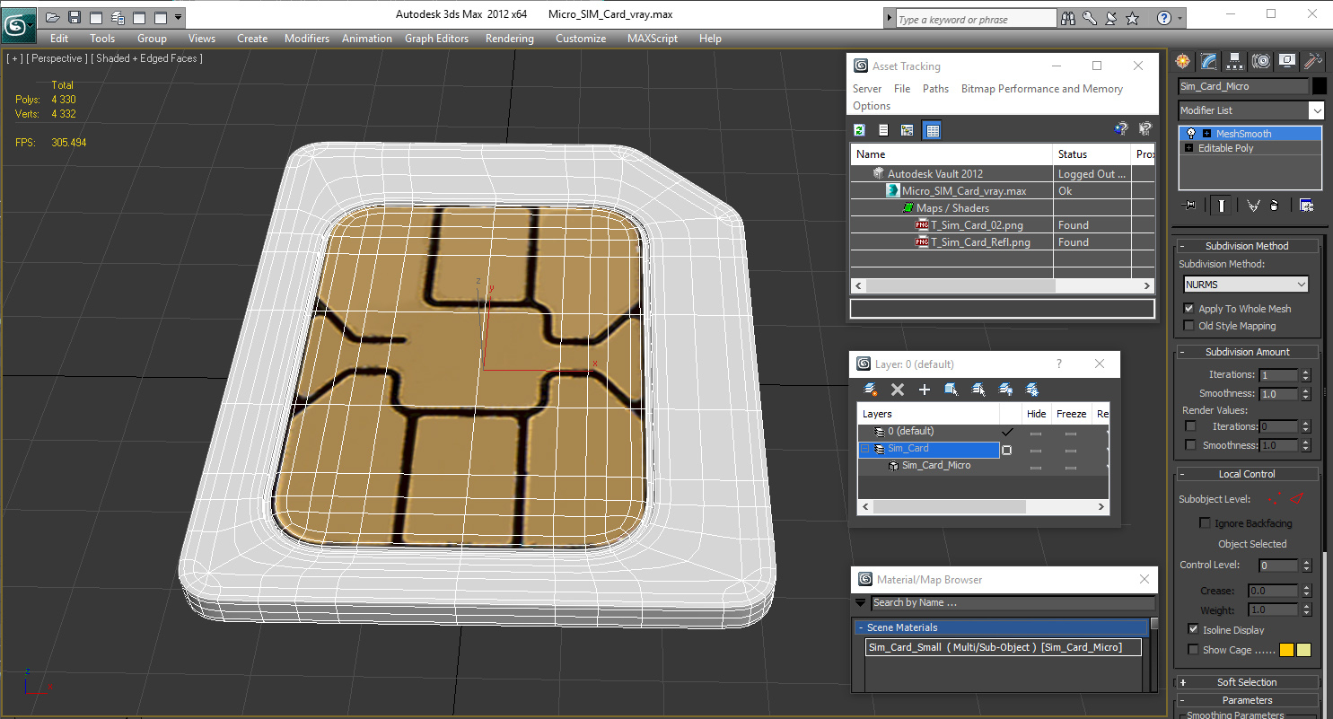 Micro sim card 3D model - TurboSquid 1329633