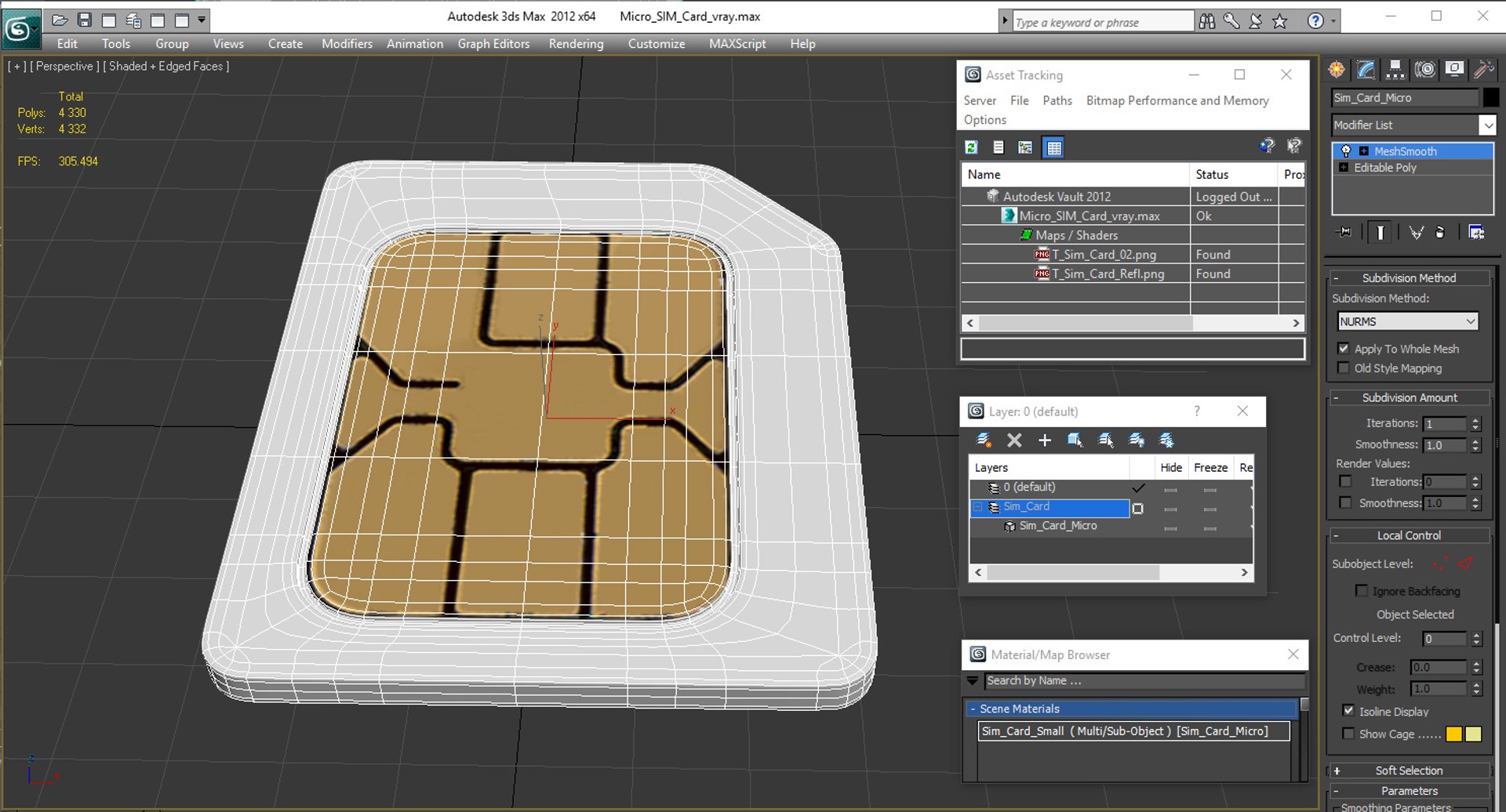 Micro Sim Card 3D Model - TurboSquid 1329633
