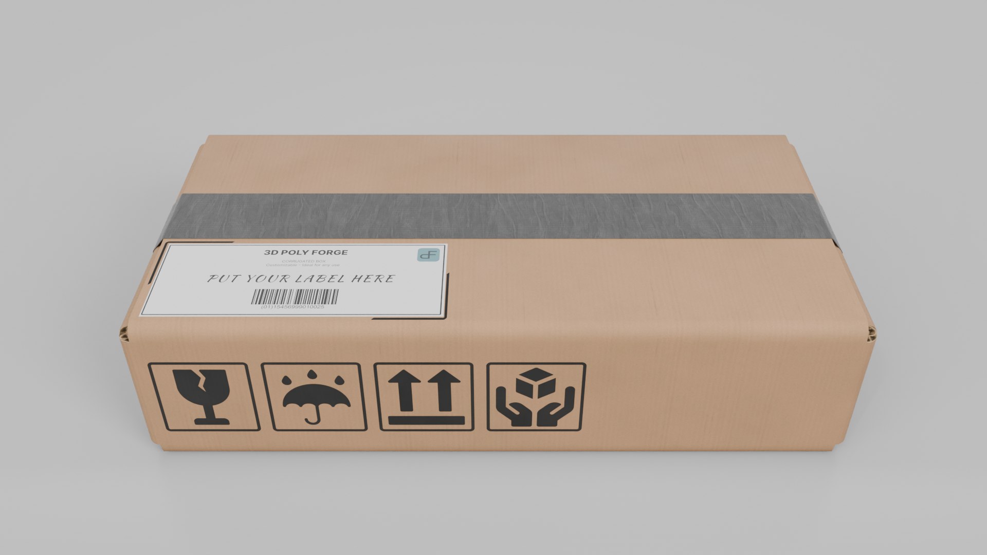 3D Model Flat Cardboard Box Set - Rigged And Customizable - TurboSquid ...