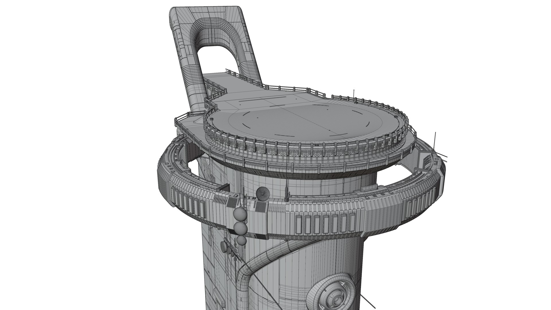 Sci Fi Landing Platform 3D Model - TurboSquid 2018458