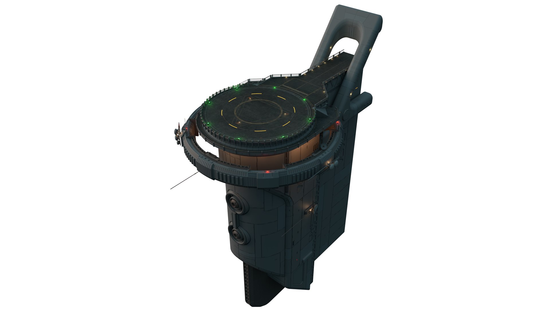 Sci Fi Landing Platform 3D Model - TurboSquid 2018458