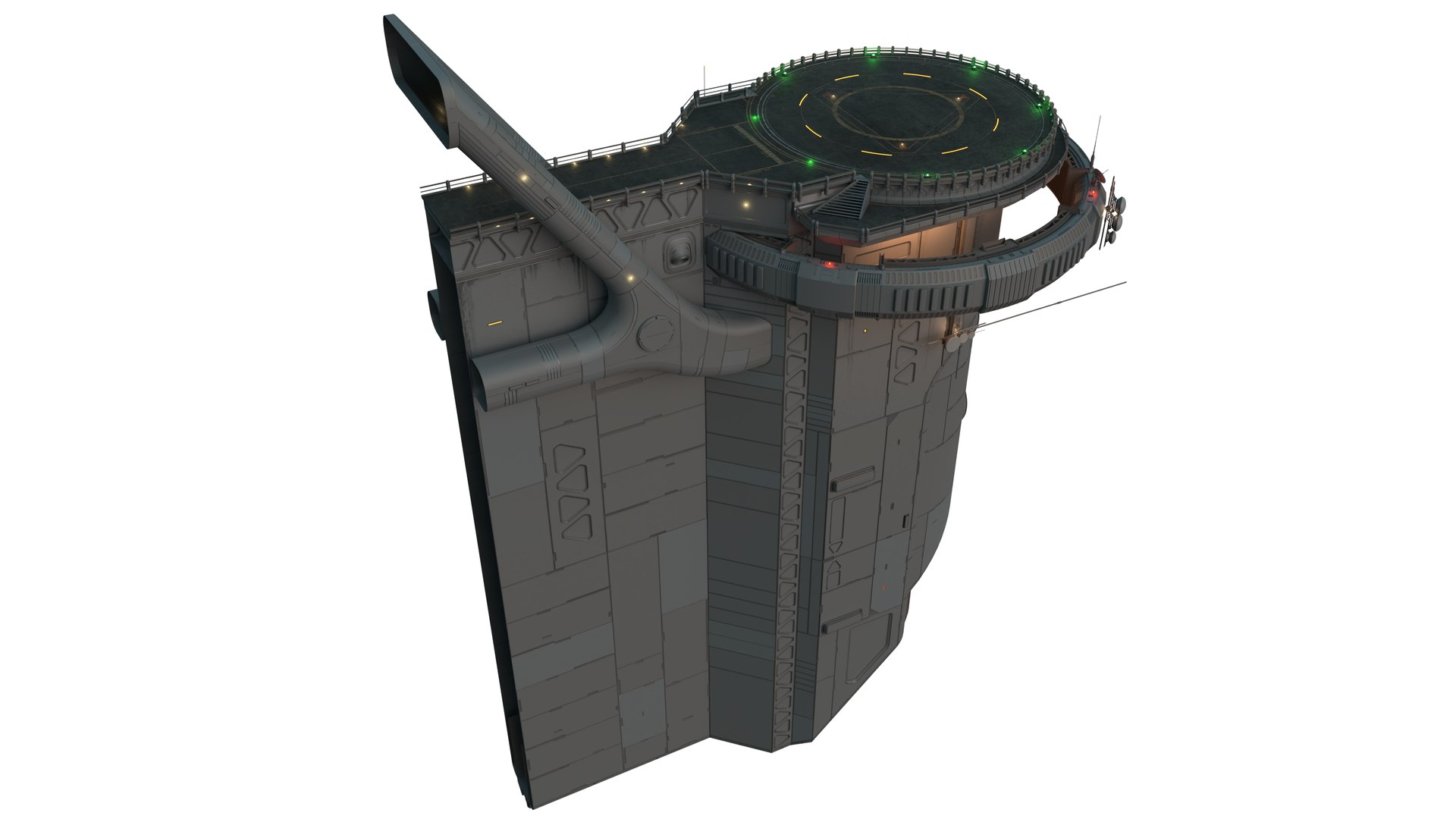 Sci Fi Landing Platform 3D Model - TurboSquid 2018458