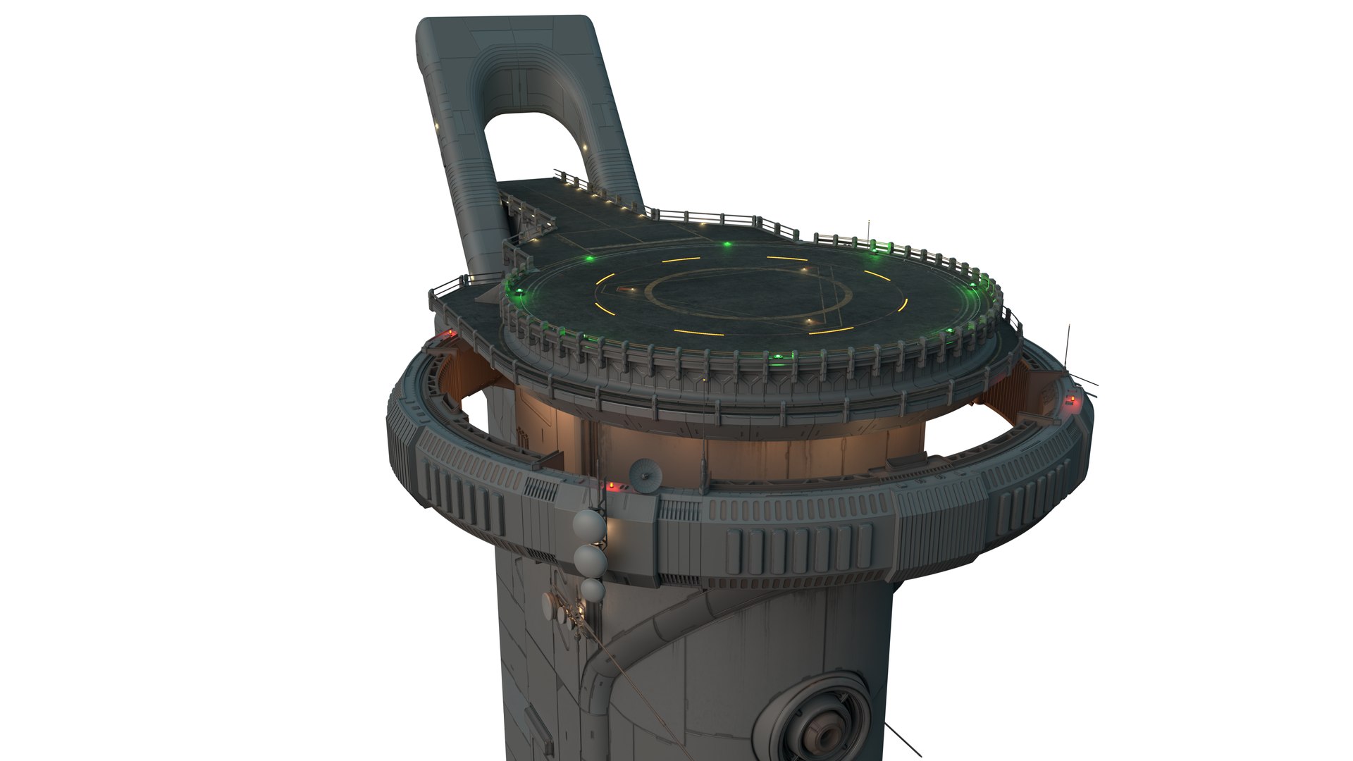 Sci Fi Landing Platform 3D Model - TurboSquid 2018458