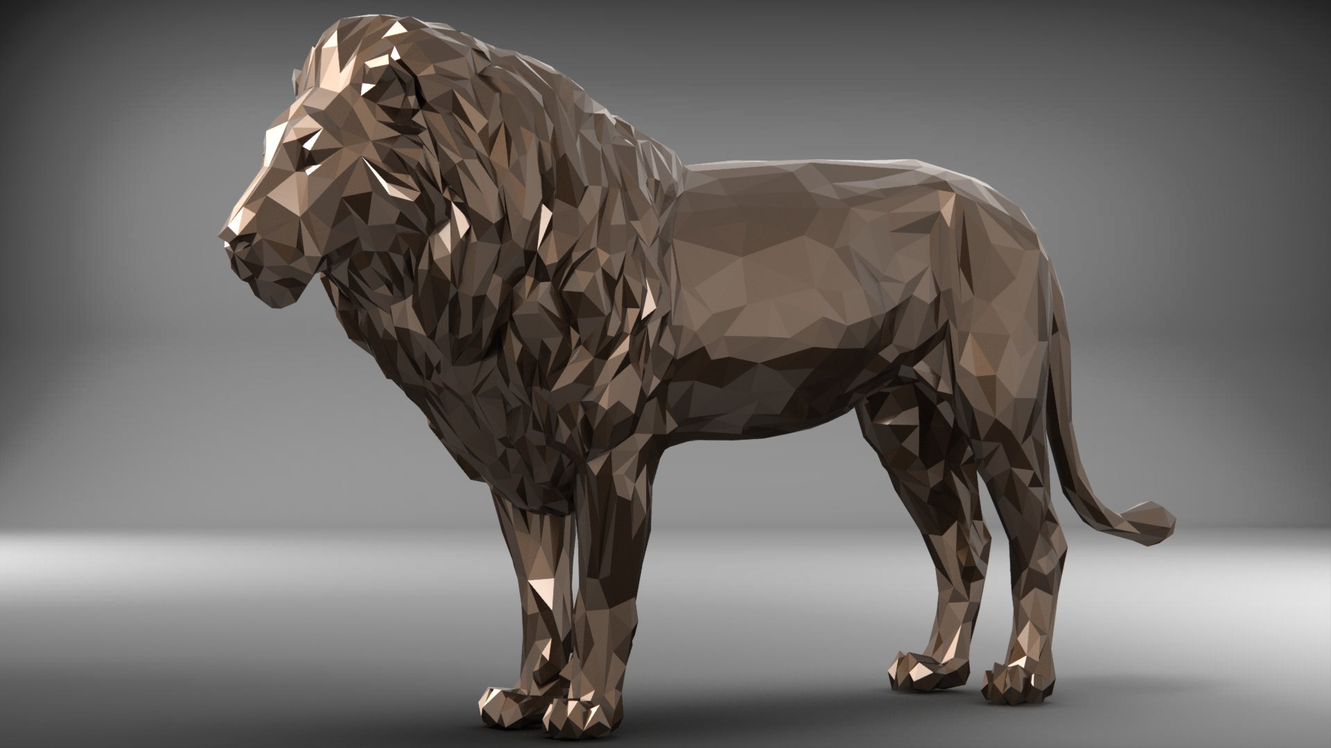 Lion Polygonal Model - TurboSquid 1263323