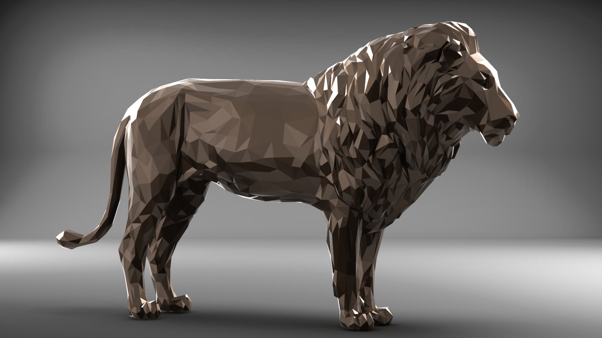 Lion Polygonal Model - TurboSquid 1263323