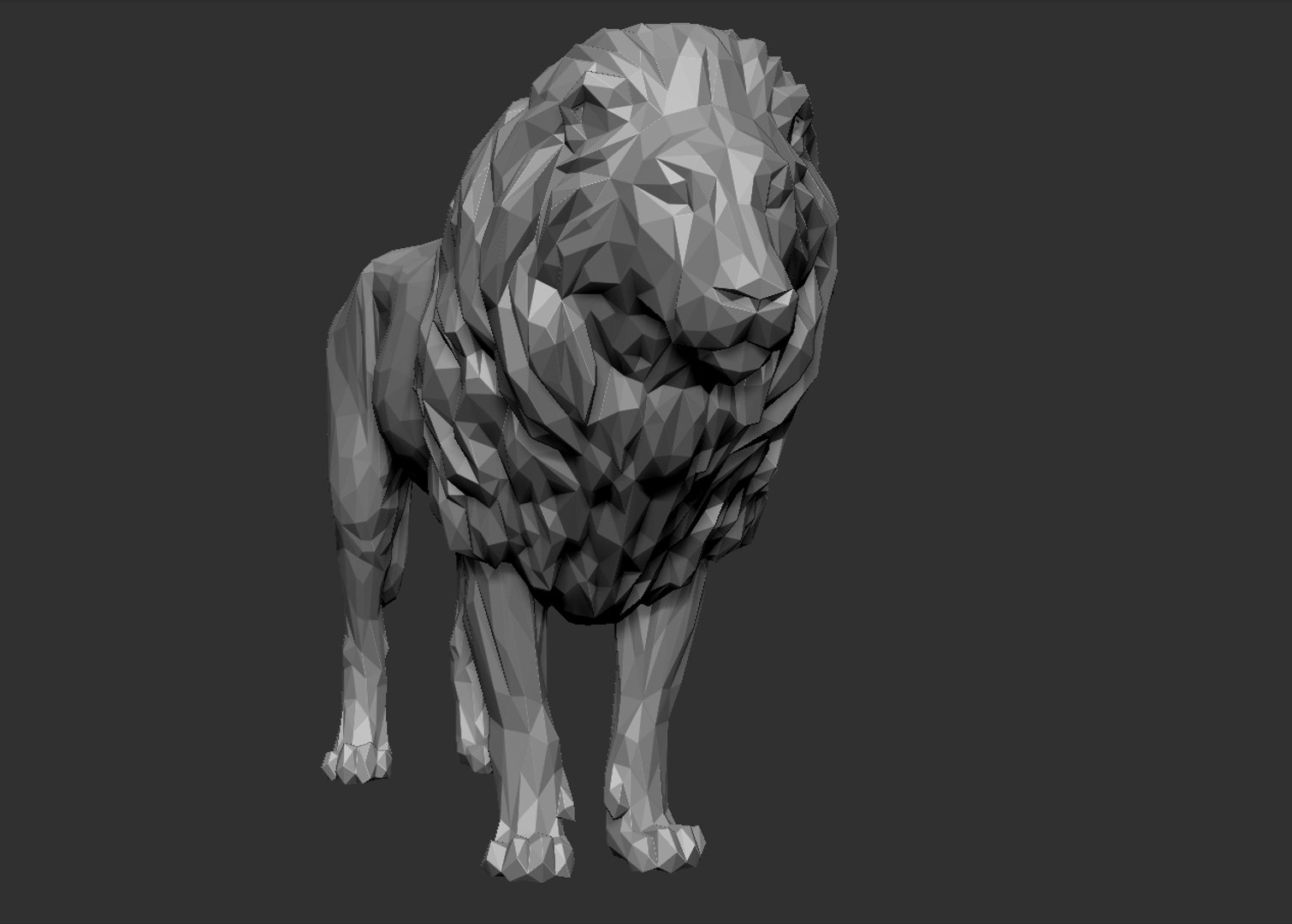 Lion Polygonal Model - TurboSquid 1263323
