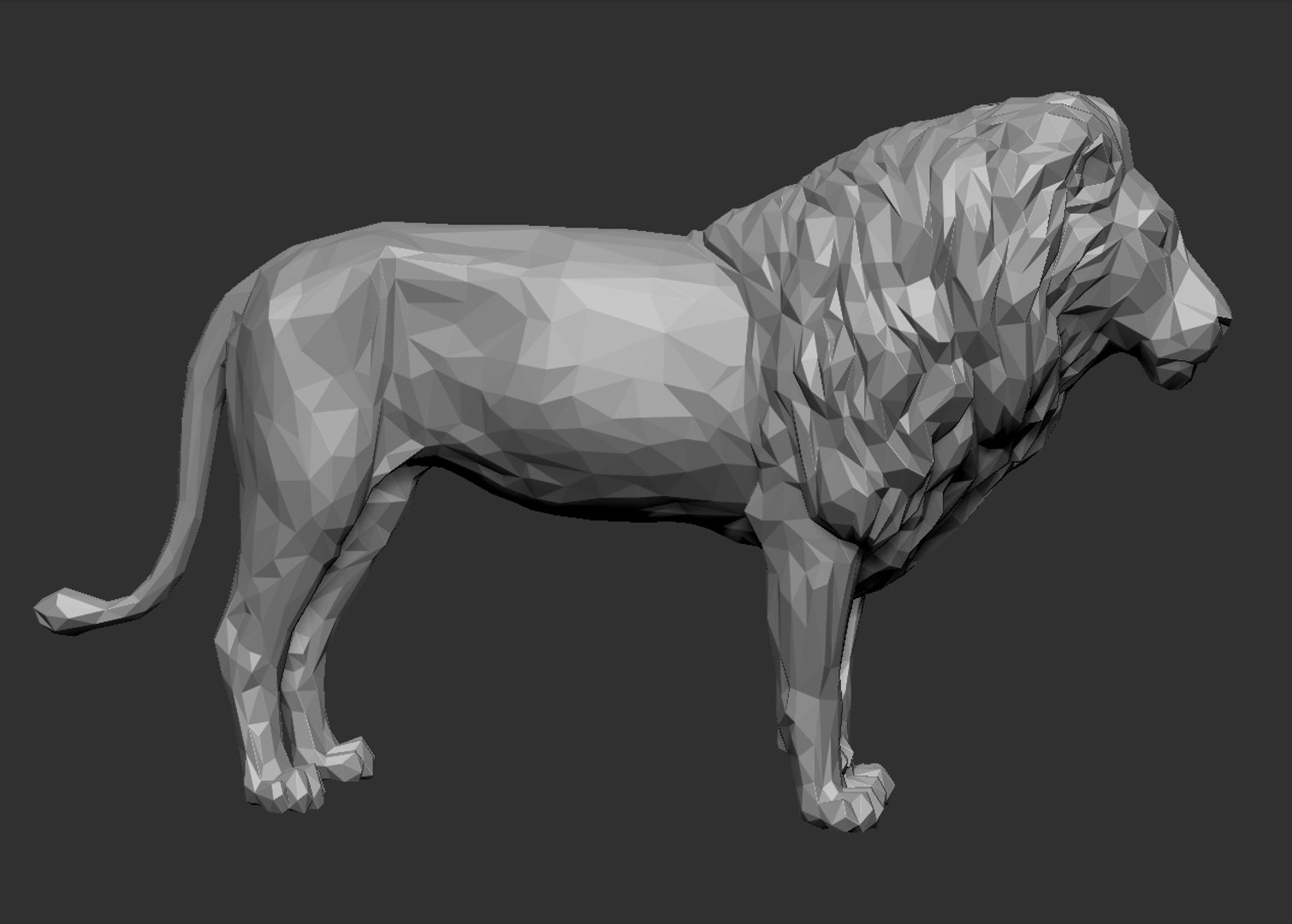 Lion Polygonal Model - TurboSquid 1263323