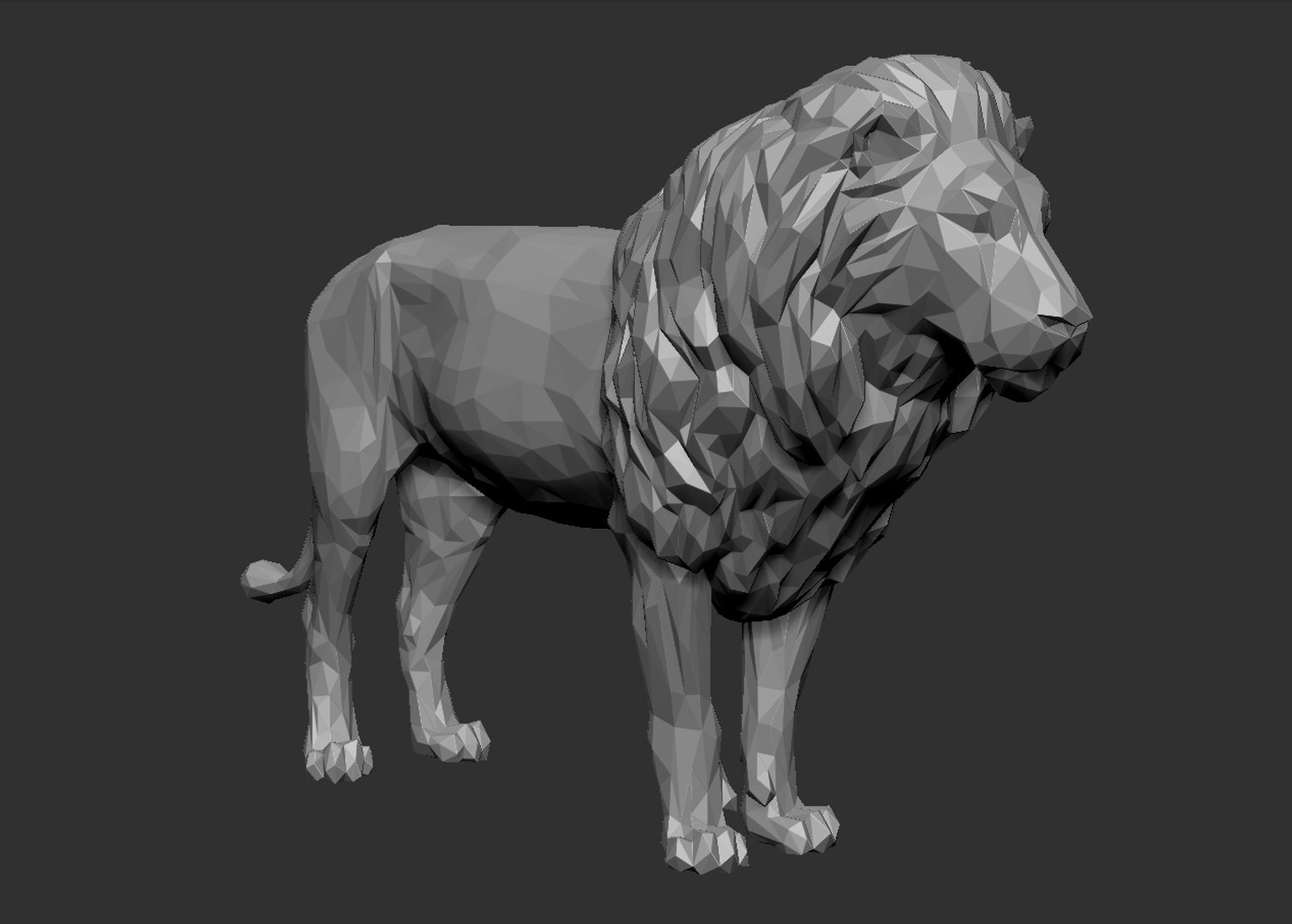 Lion Polygonal Model - TurboSquid 1263323