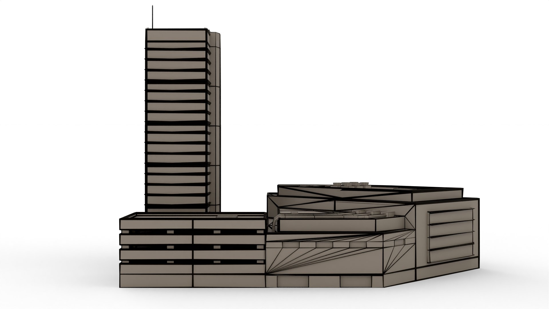 3D Company Office Building Model - TurboSquid 2211366